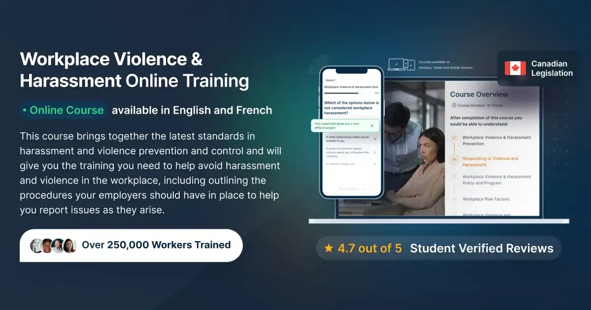 Workplace Violence & Harassment Online Training Course and Certification