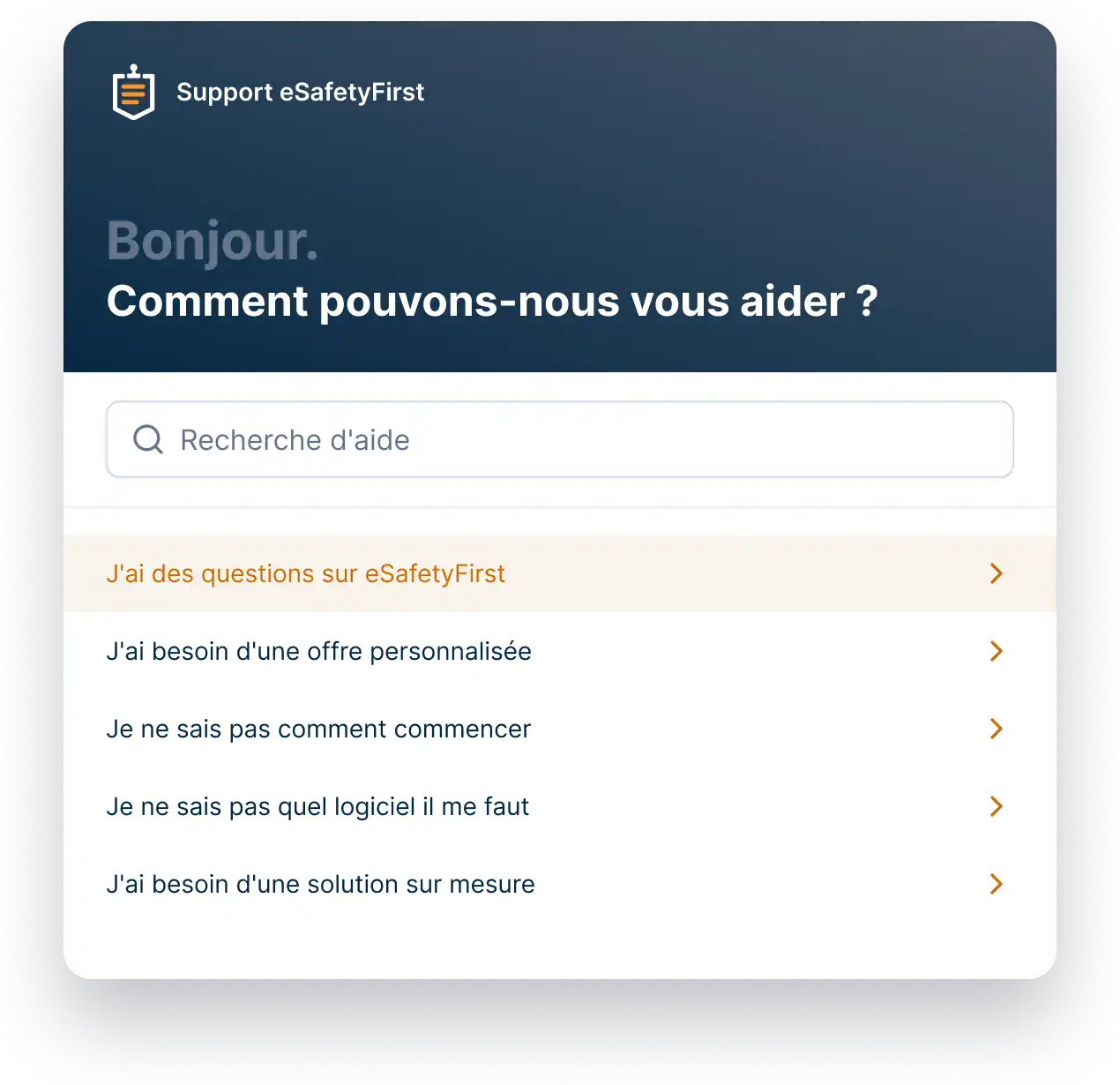 Prise en charge de l’intégration