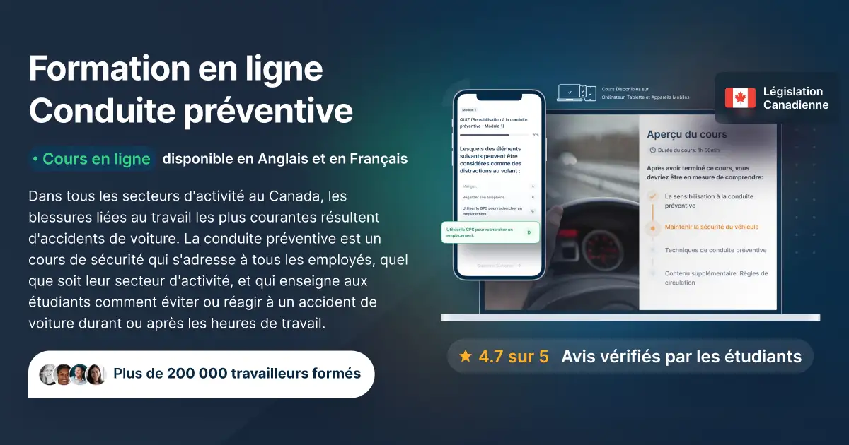 Conduite préventive Cours en ligne