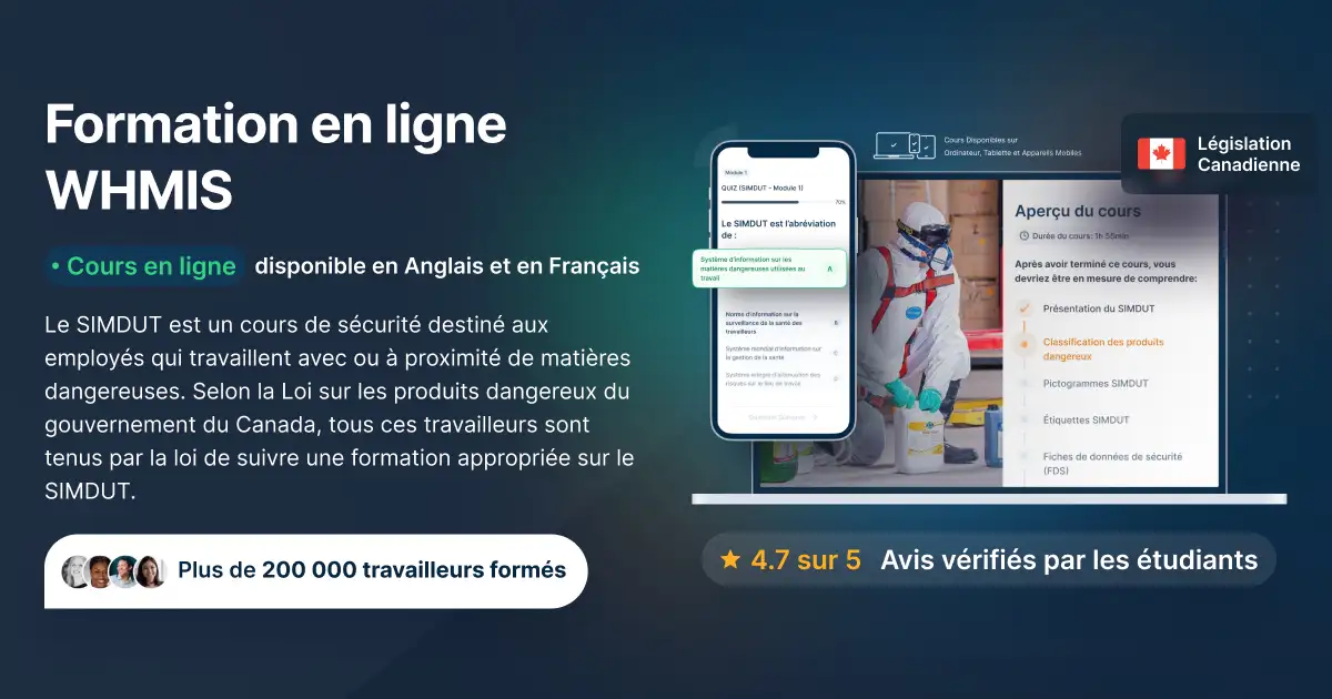 SIMDUT Cours de formation en ligne et certification