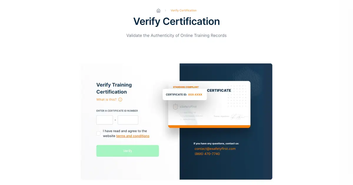 Verify Worker Safety Certifications – eSafetyFirst Canada
